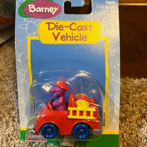 Playskool | Toys | 993 Child Dimension Barney Vehiclesbarneys Fire ...